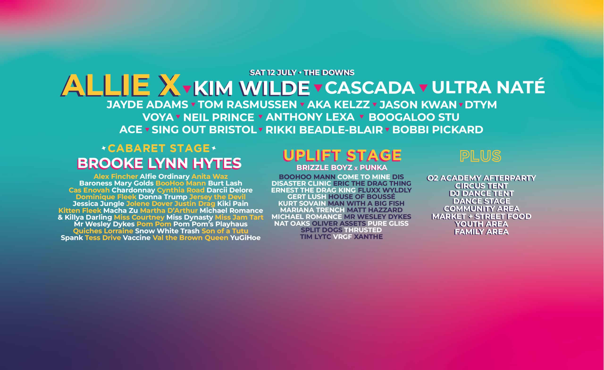 Bristol Pride 2025 Full Line Up Revealed - Bristol Pride